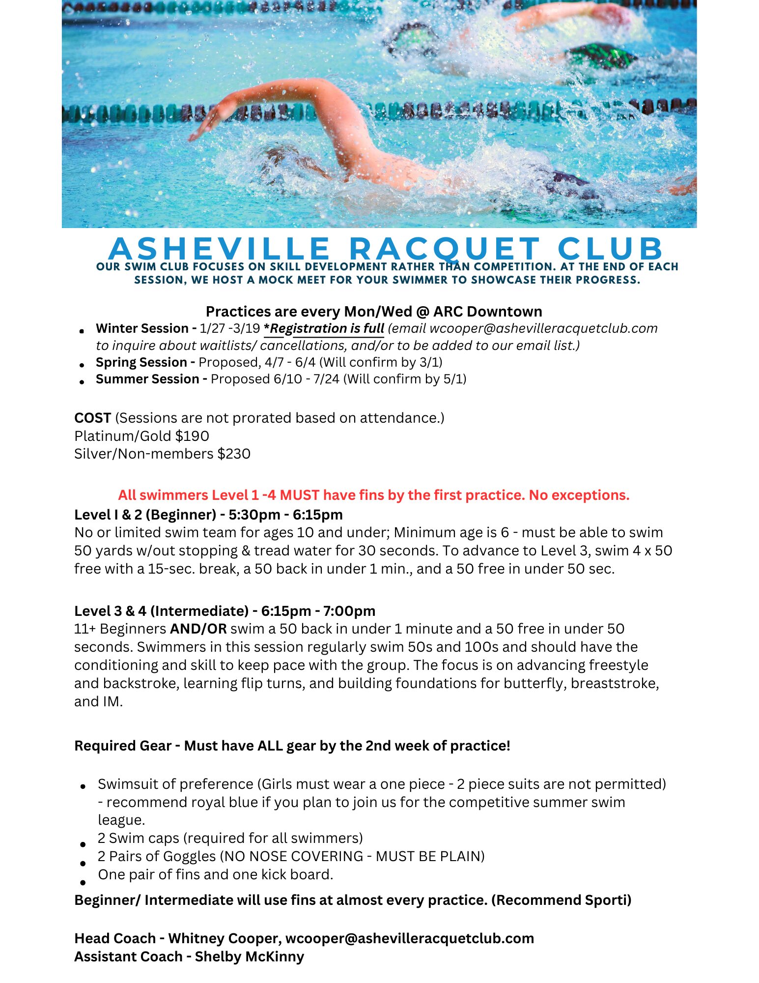 Aquatics – Asheville Racquet Club